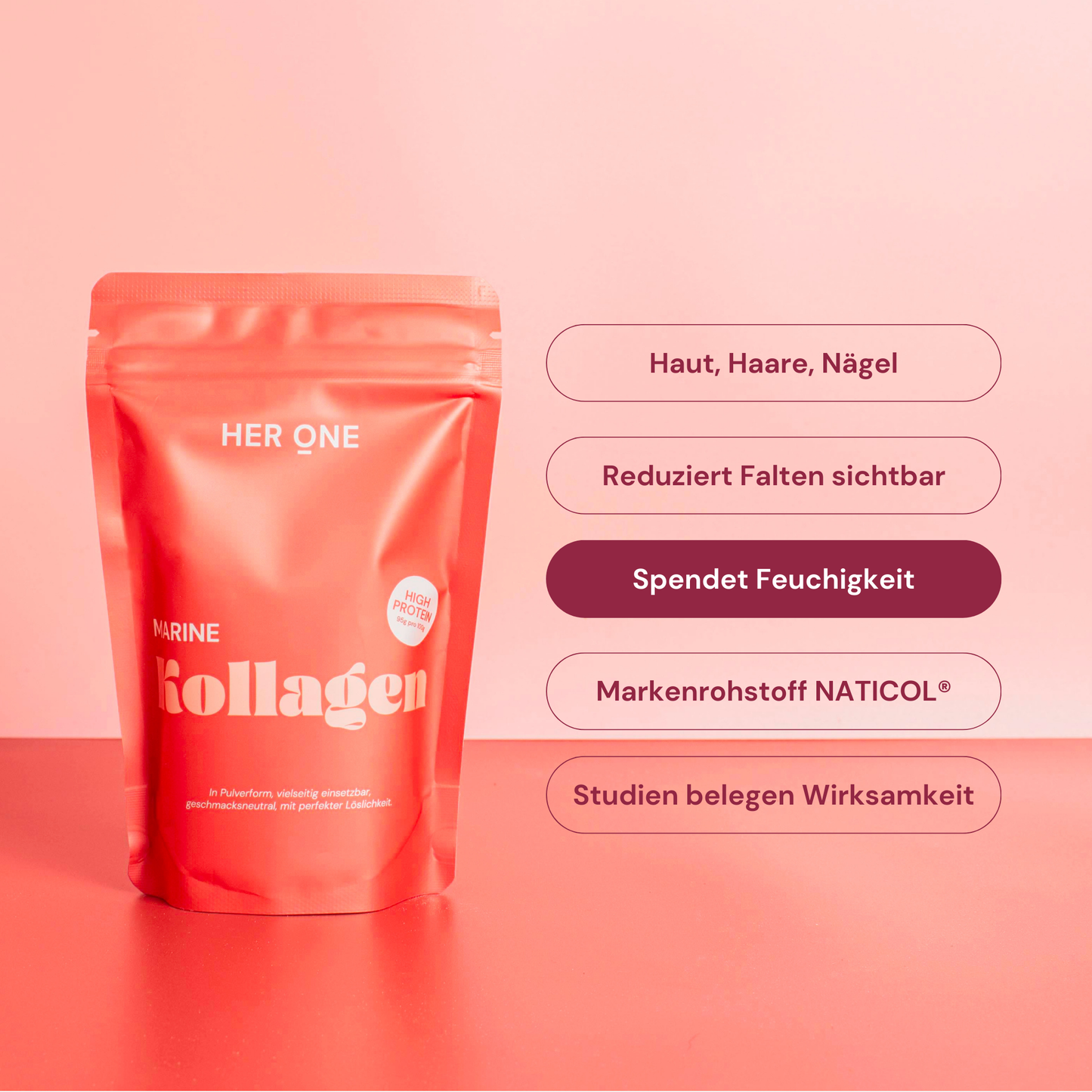 MARINE KOLLAGEN – 100% pures Naticol® Kollagenpulver – HER ONE - Female ...